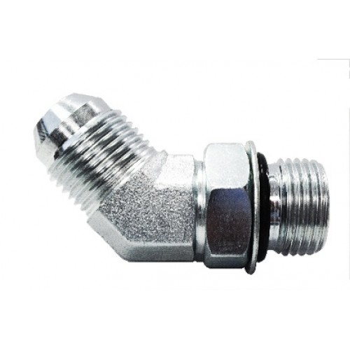3/8 Male JIC X 3/8 Male O'ring Boss 45° Elbow